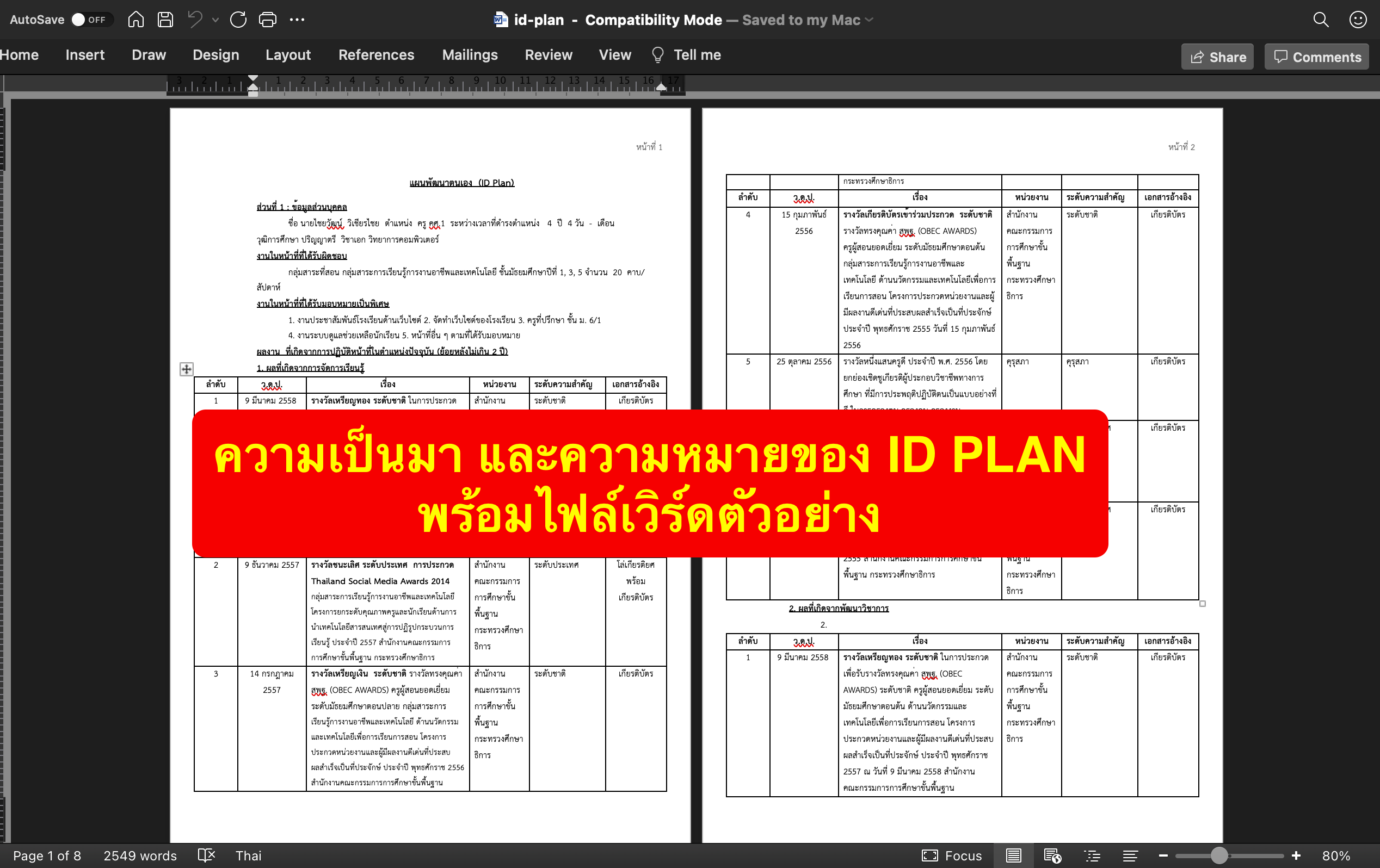 ความเป็นมา และความหมายของ ID PLAN พร้อมไฟล์เวิร์ดตัวอย่าง - ครูเชียงราย
